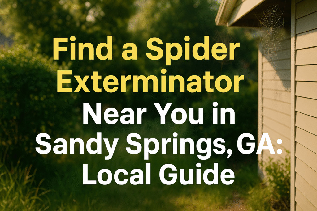 Spider Exterminator Sandy Springs GA | Local Pest Control Guide